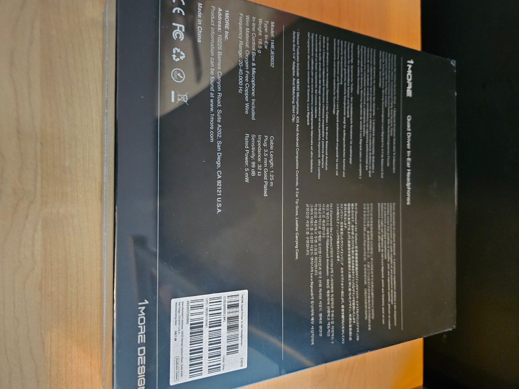 Closed: 1MORE Quad Driver in-Ear Earphones Hi-Res High Fidelity ...