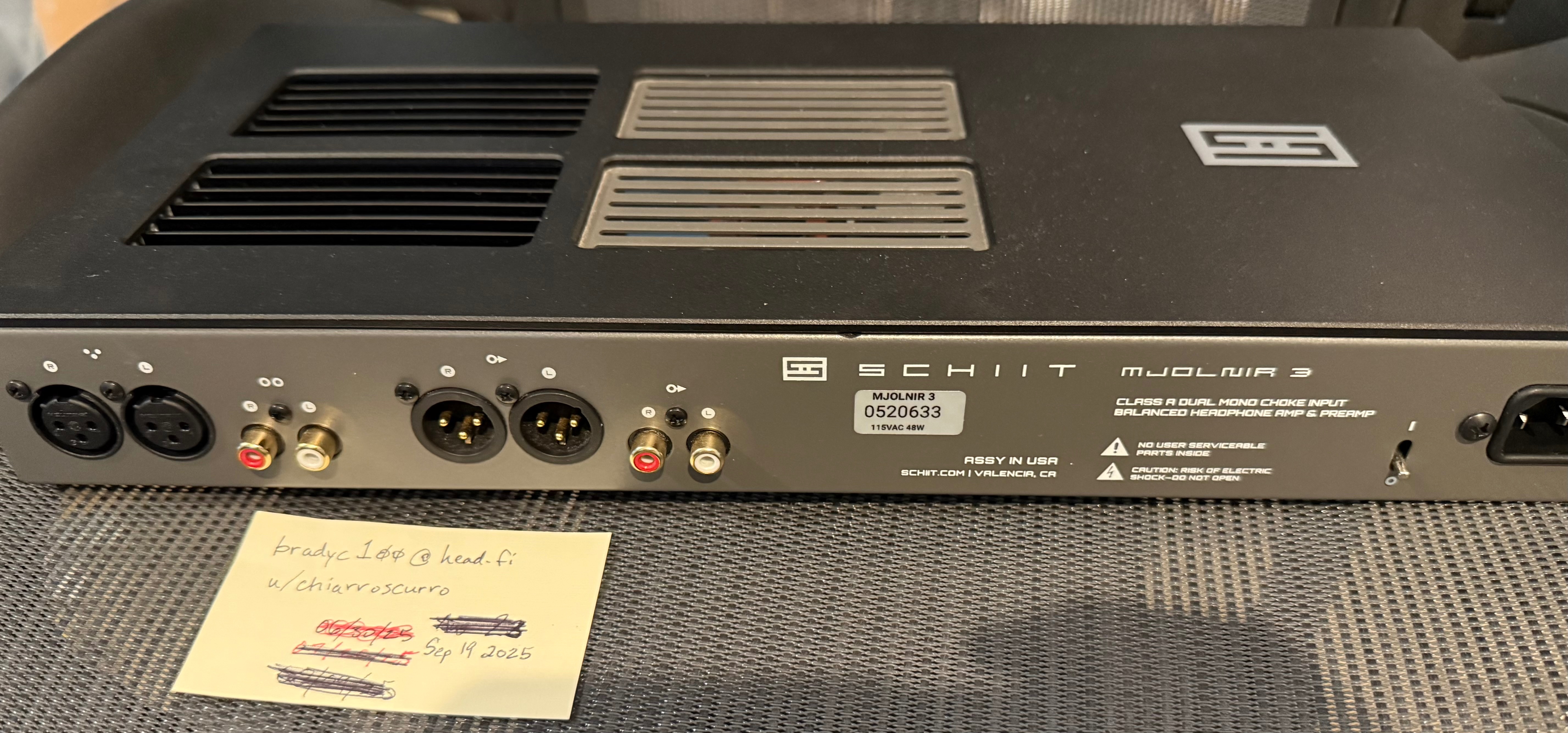 Sold: Schiit Mjolnir 3 | Headphone Reviews and Discussion - Head-Fi.org