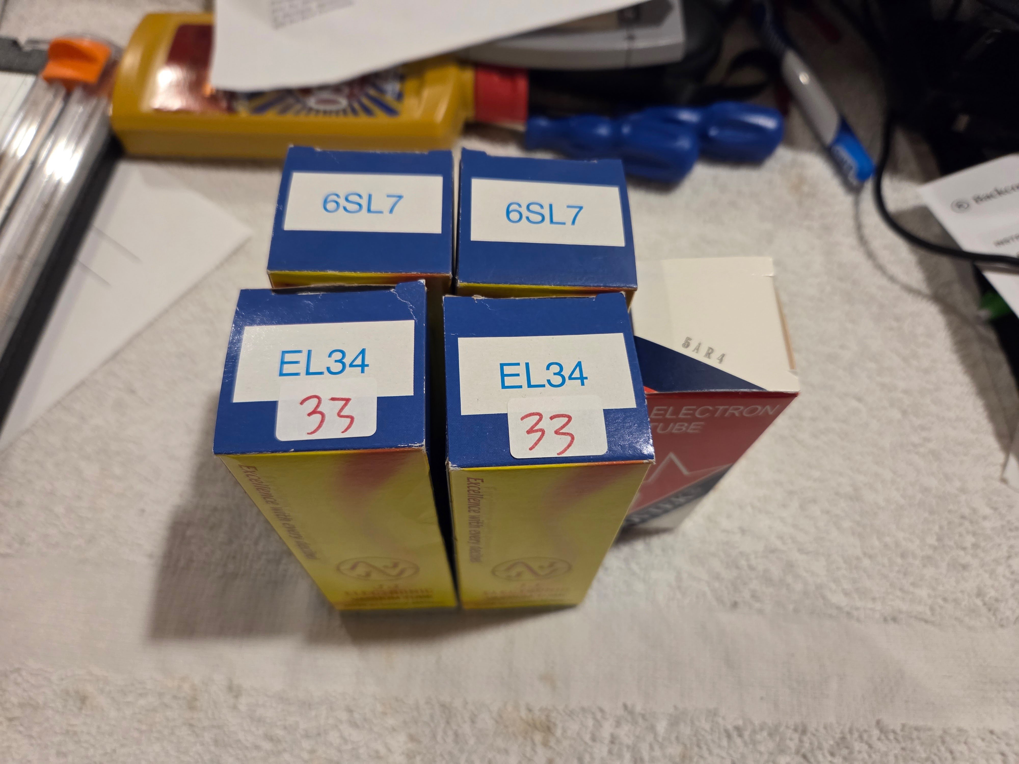 Sold: Aegis Stock Tube Set- EL34, 6SL7, 5AR4 | Headphone Reviews and ...