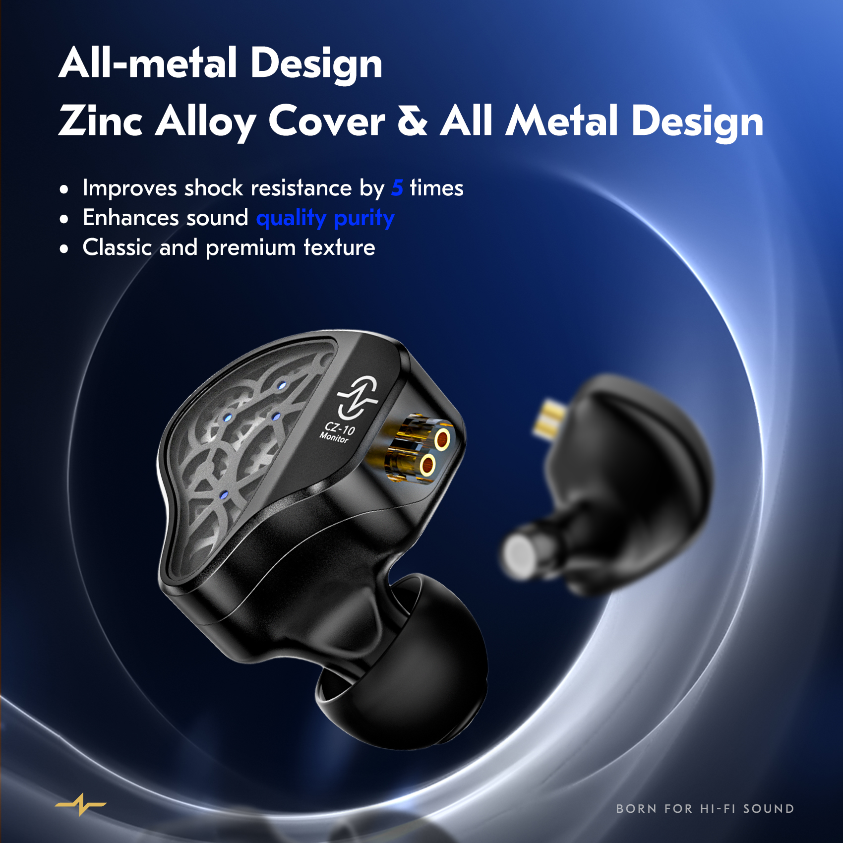 【CCZ TianGong CZ10】1DD 4BA All-metal HIFI in Ear Earphones, Precision ...