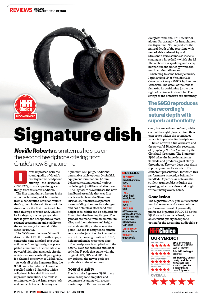Grado Signature S950 | Page 6 | Headphone Reviews and Discussion - Head ...