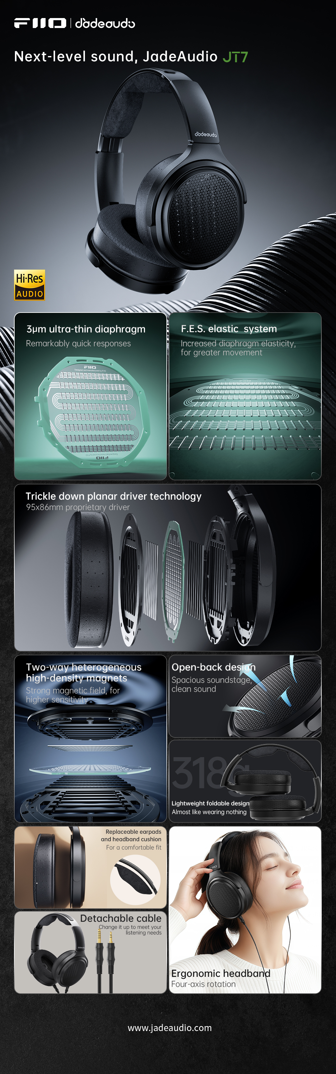 JadeAudio(FIIO sub-brand) JT1/JT3/JT7 Over-Ear Headphones Discussion & Impressions Thread | Page ...