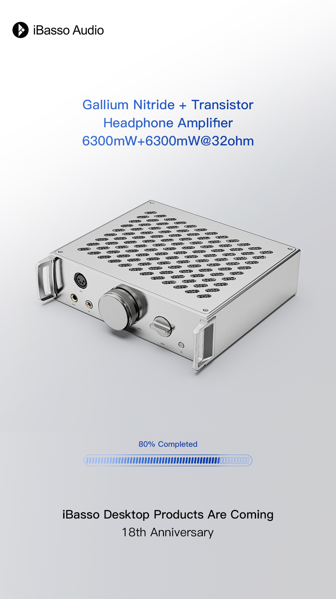 iBasso KUNLUN Compact Desktop Headphone Amplifier, 8 GaN FET 7400mW ...