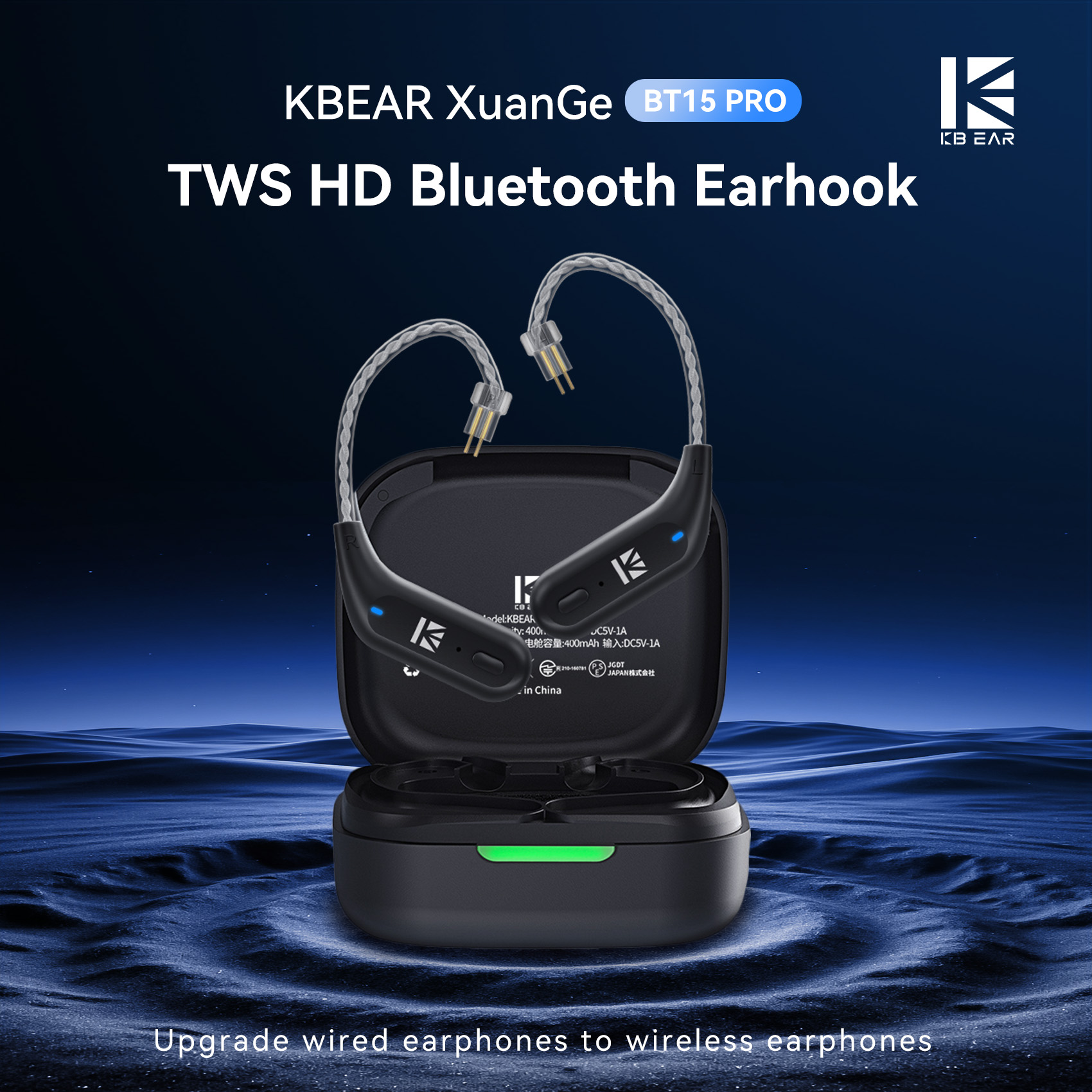 【KBEAR XuanGe BT15 Pro】TWS HD Bluetooth Earhook, Bluetooth 5.4 Chip, HiFi Sound, 0.78mm 2pin ...