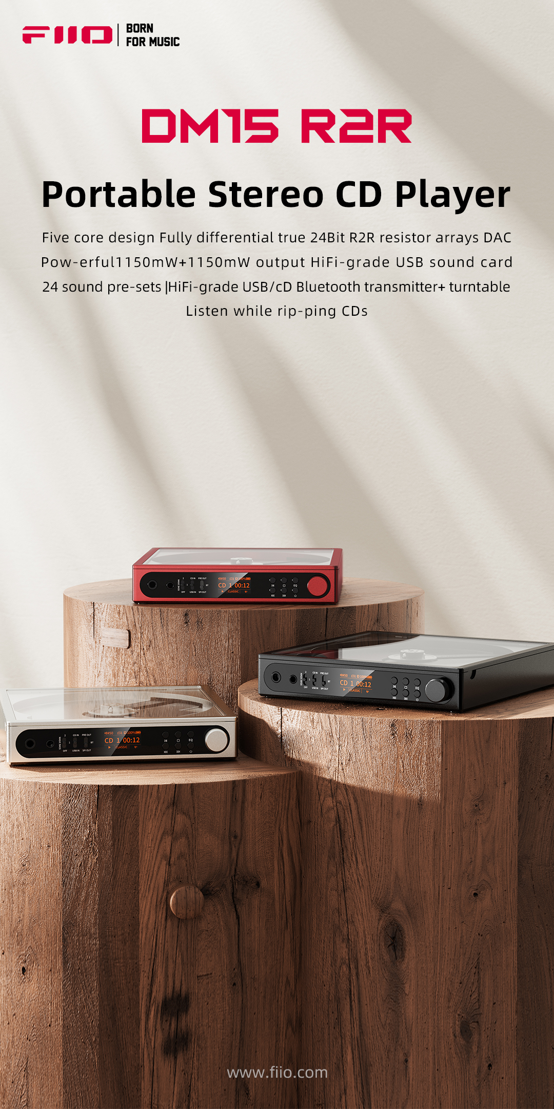 Truly Portable and Truly HiFi! Portable Stereo CD Player DM15 R2R Is ...