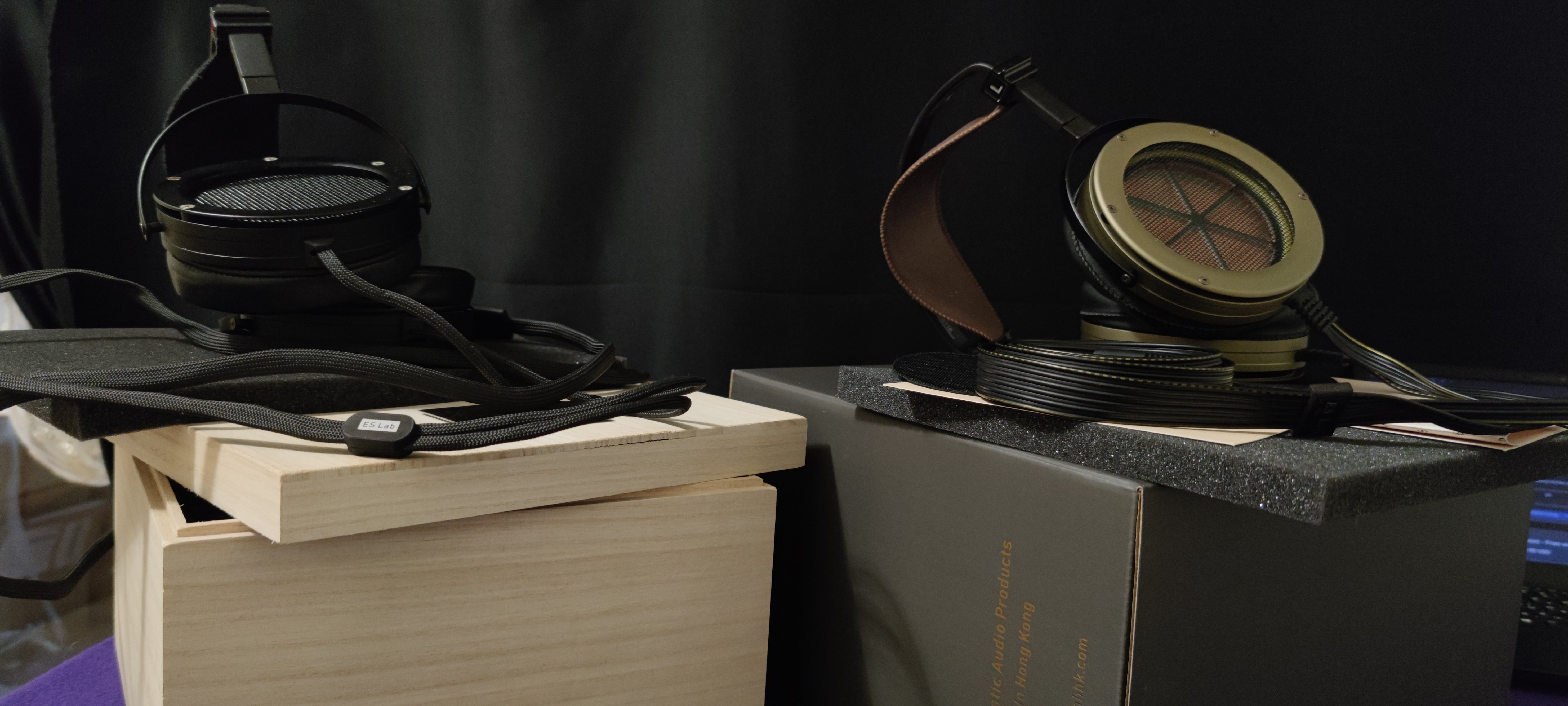 🍇 ES Lab ES-2a - Electrostatic Headphone with top line Stax 925S cable ...