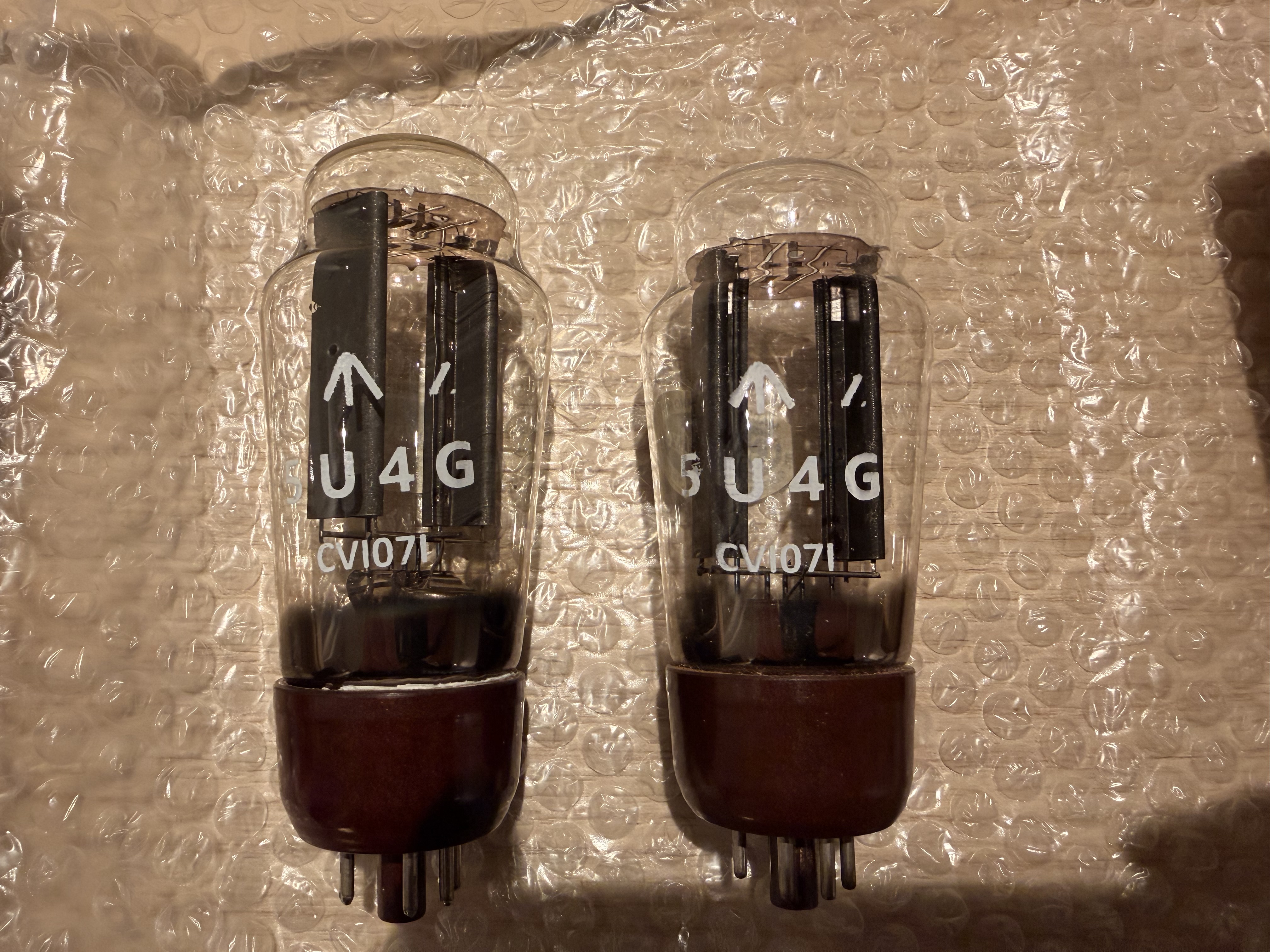 Sold: Matched NOS strong pair of original GEC / MO-V U52 (5U4G ...