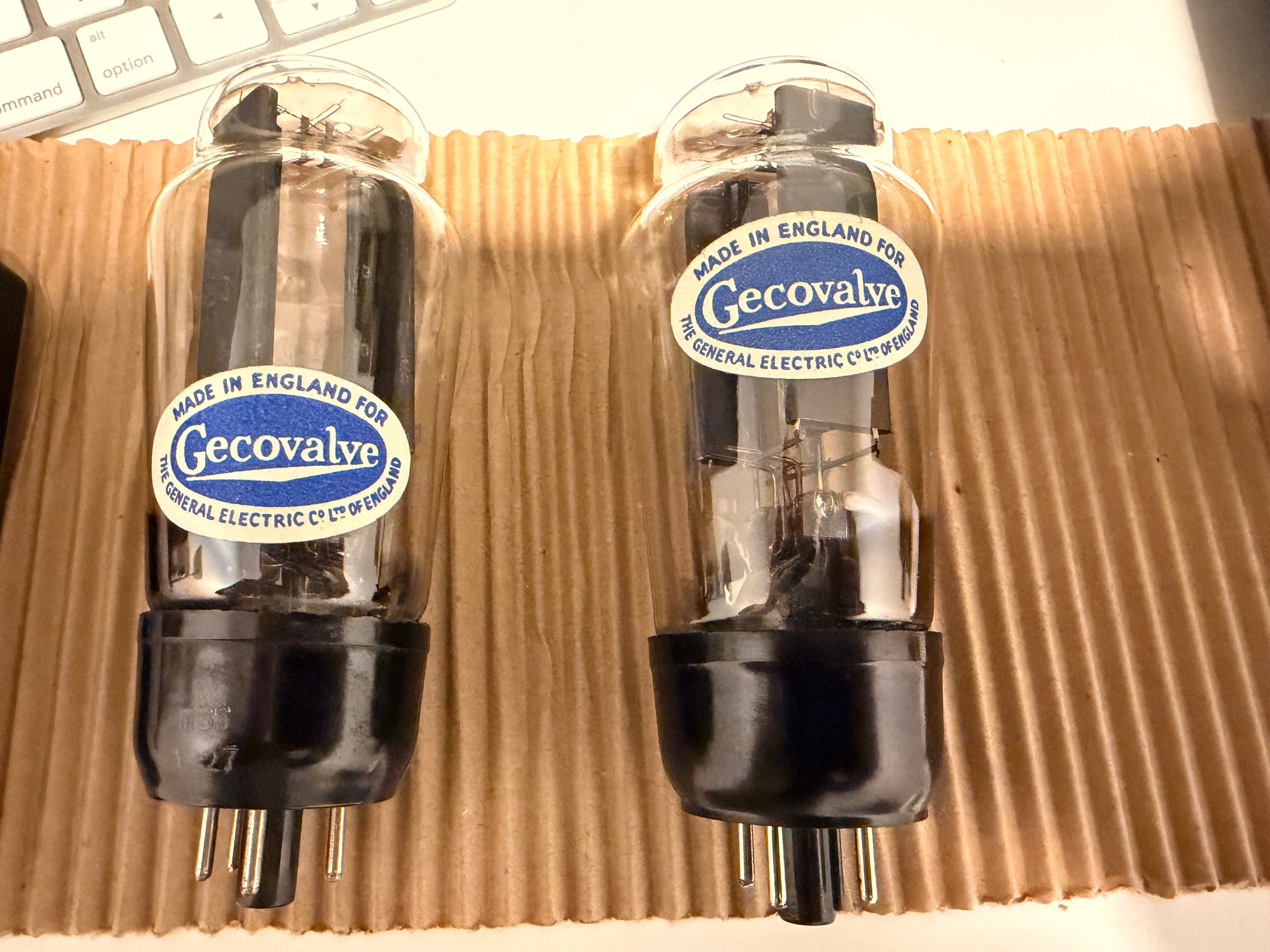 Sold: Matched Pair GEC / MO-V U52 (5U4G) Rectifier Tubes – Black Base ...