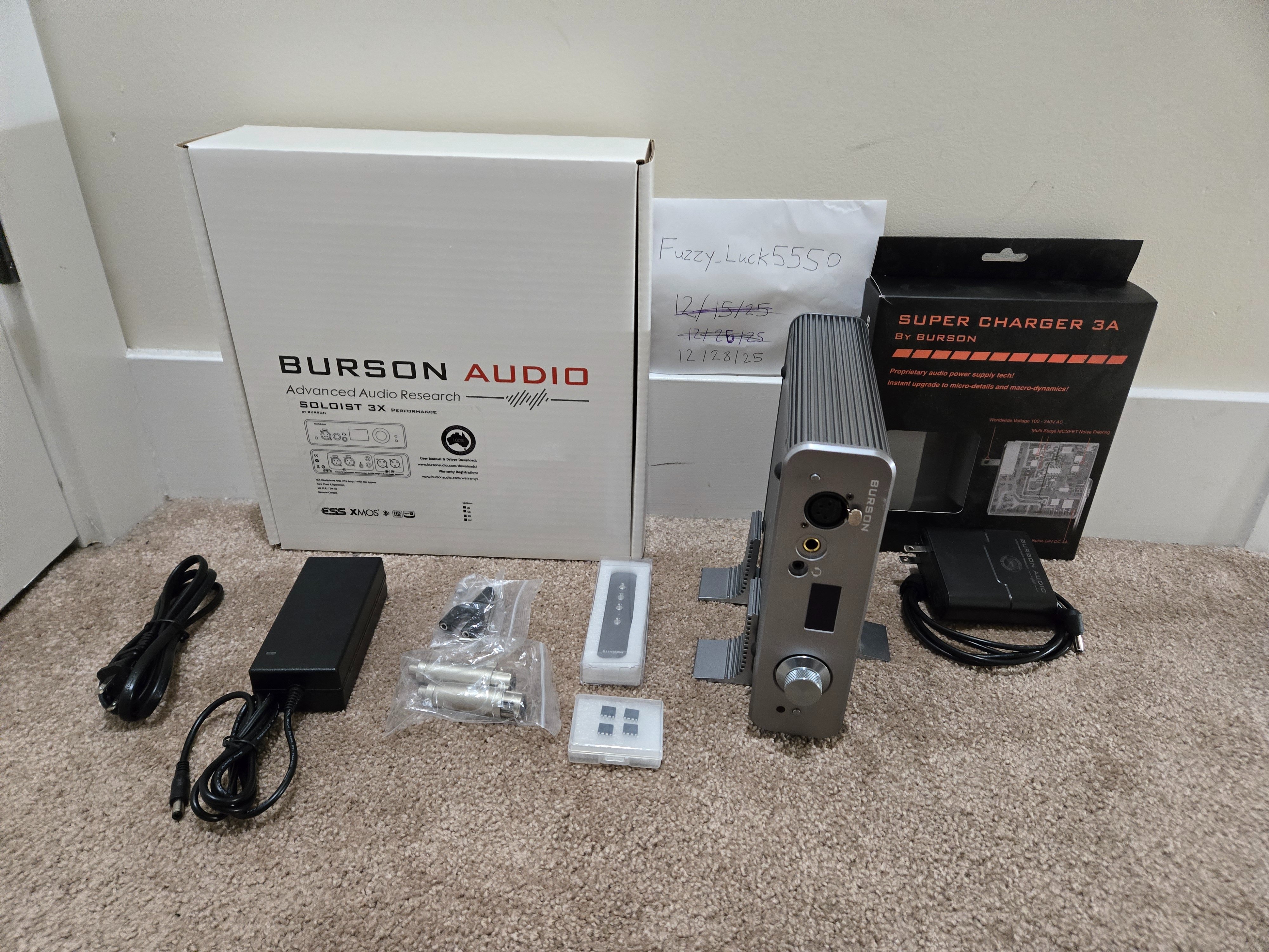 Sold: Burson Soloist 3XP + Supercharger 3A + Vertical Cooling Stand ...