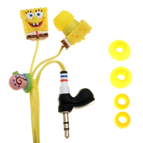 NEMO DIGITAL SBF10154 Spongebob Sqaurepants 3D Sculpt Earbuds Style ...
