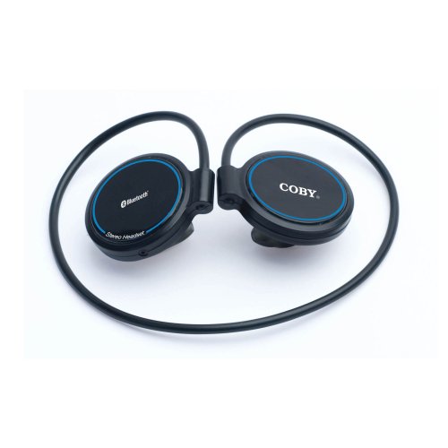 Coby Bluetooth Wireless Behind the Neck Stereo Headphones with Dongle ...