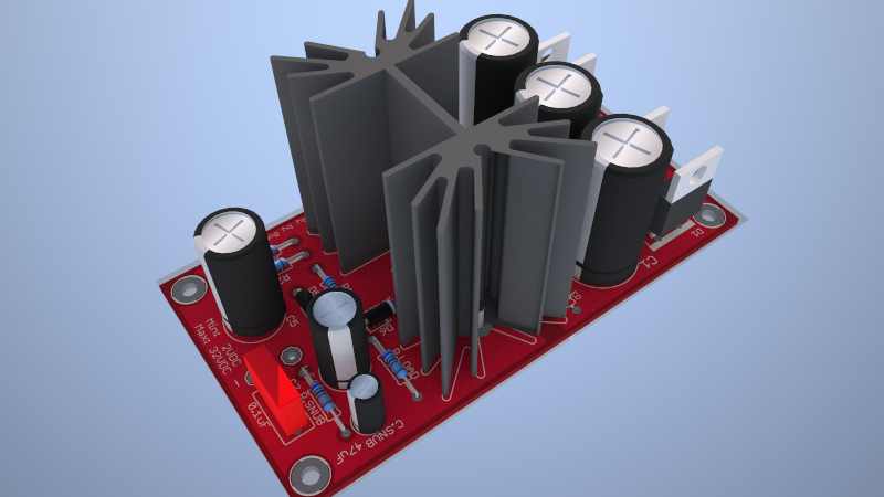 LM338 power supply PCB. I want to design one for personal use ...