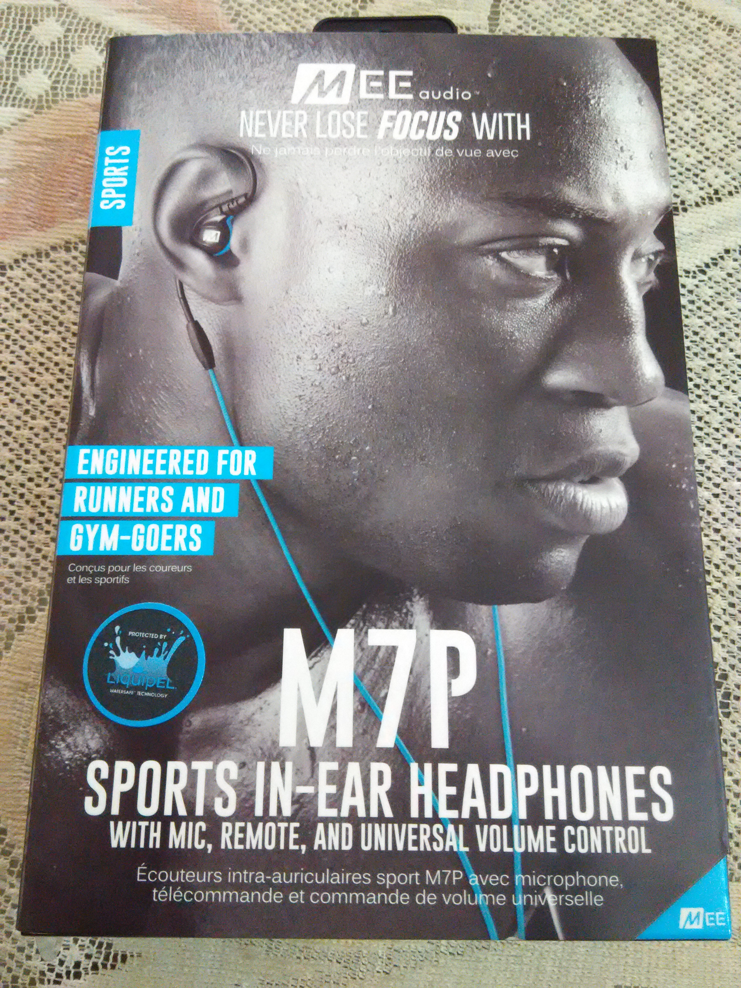 MEE audio M7P Secure-Fit Sports In-Ear Headphones with Mic, Remote, and ...