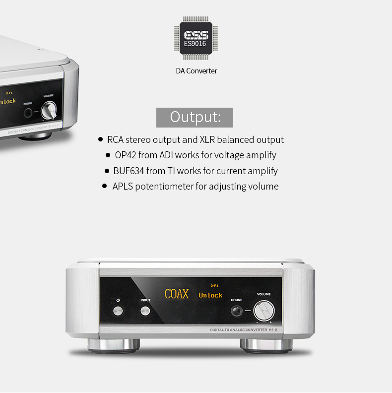 Shanling H1.2 Desktop DAC/Amp with CS8416, ES9016, MUSES8920 ...